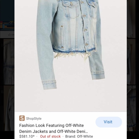 Off-White | Jackets & Coats | Authentic Offwhite Frayed Denim ...